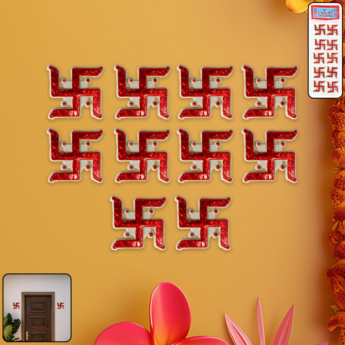 Traditional Decorative Swastik Sticker - (Set) – ALL MY WISH