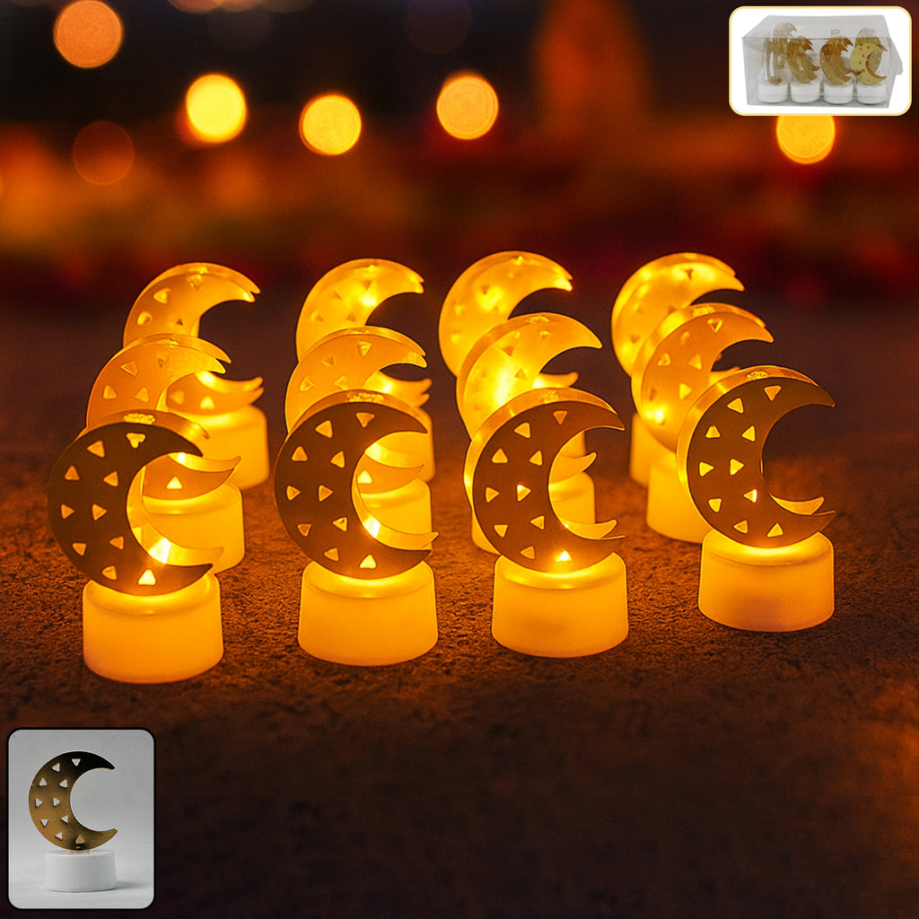 Decorative Moon Shaped Flameless Led Candles (12 Pc) – ALL MY WISH